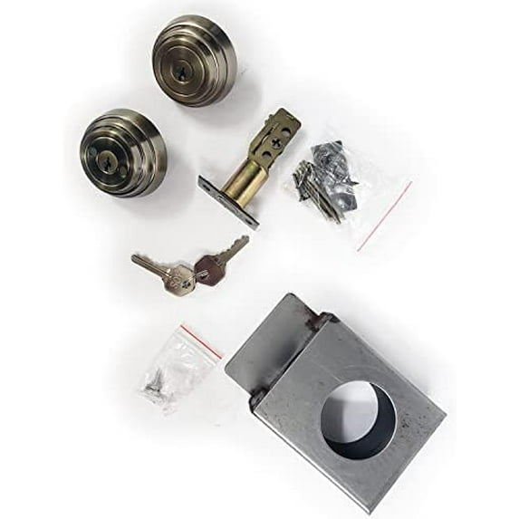 Gate Lock Boxes Double Cylinder Deadbolt Gate Lock with Weldable Steel ...