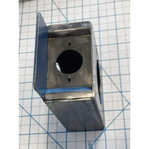 Gate Lockbox Single Hole Weldable Steel 3 1/2" x 4 1/2" x 2" Unpainted ...