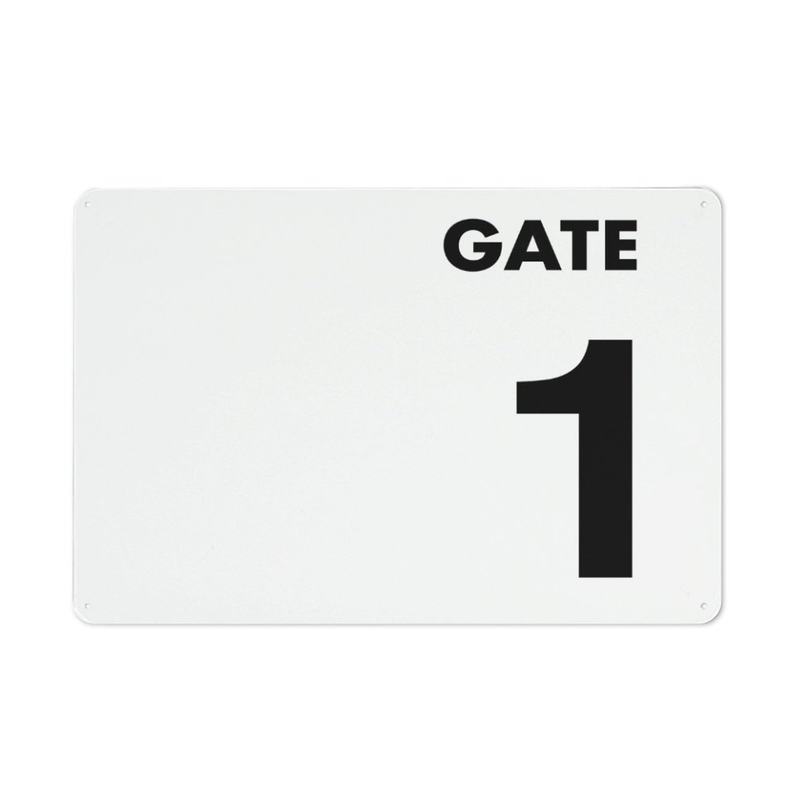 Gate No 1 Sign 12 X 8 Inches Aluminum Sign Reflective - Uv Protected ...