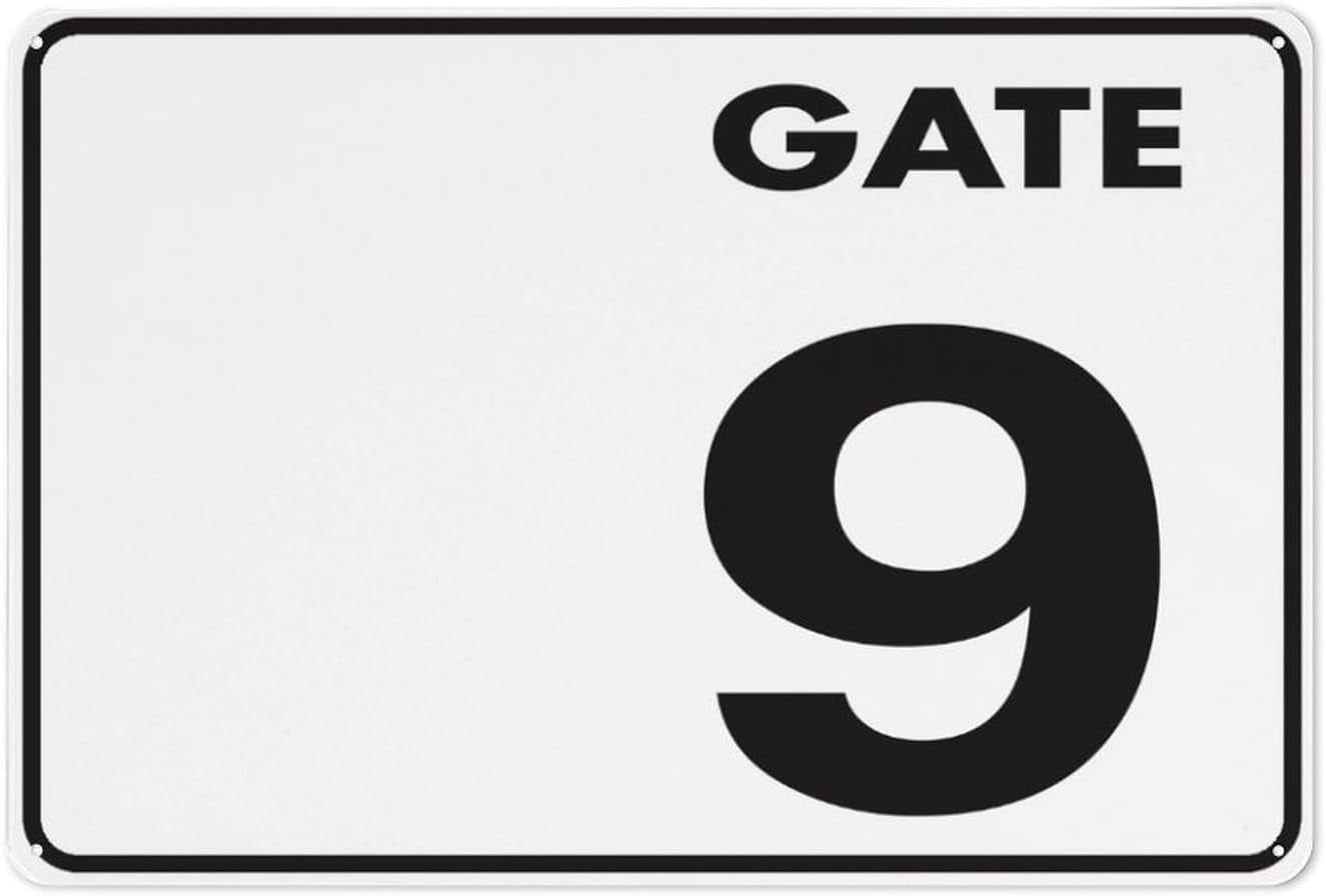 Gate No 9 Sign Outdoor Metal Sign - 12 X 8 Metal Signs For Business ...
