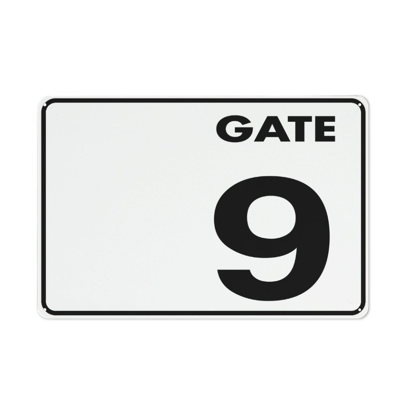 Gate No 9 Sign Outdoor Metal Sign - 12 X 8 Metal Signs For Business ...