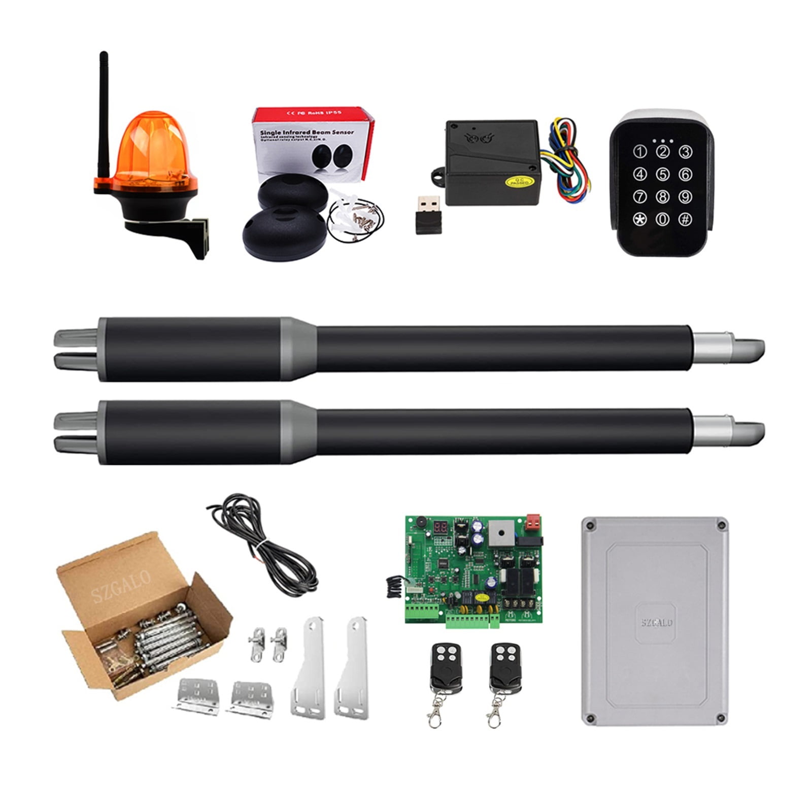Gate Openers Linear Actuator DC Worm Gear Automatic Swing Gate Opener ...