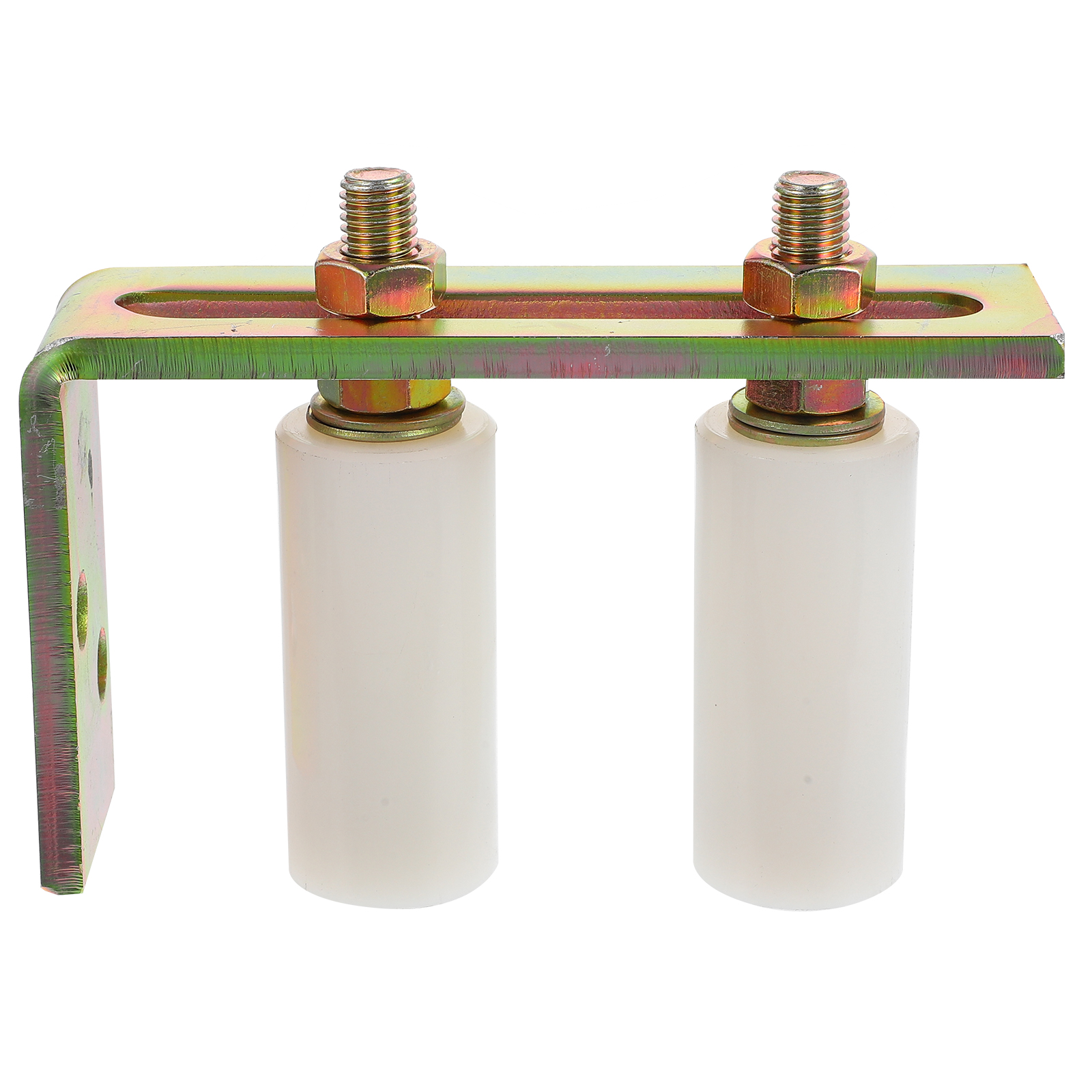 FONDOTIN Rolling Gate Hardware Kit with Nylon Rollers and L Bracket ...