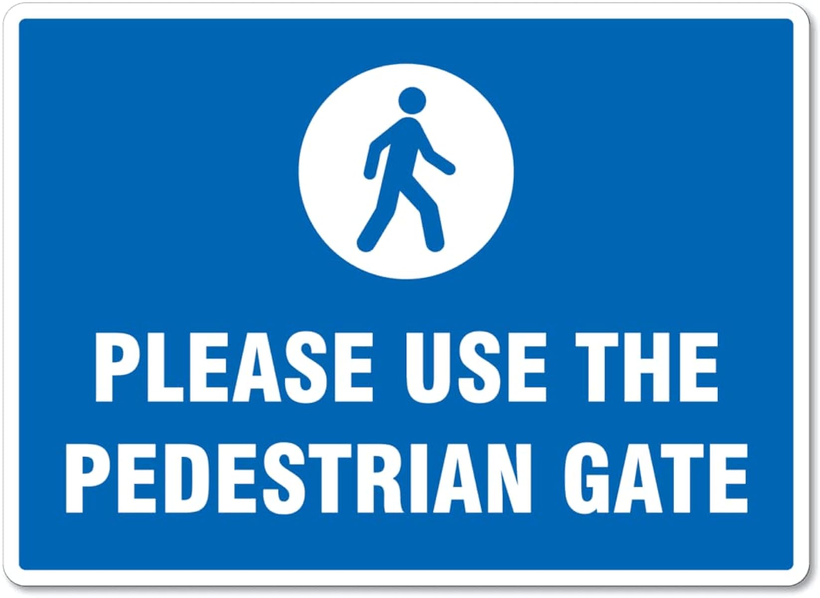 Gate Sign – Please Use The Pedestrian Gate Traffic And Parking Metal ...