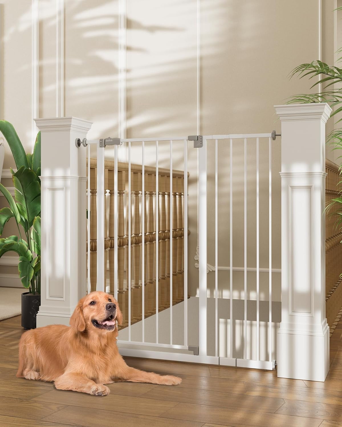 Gate for Stairs 28.9-42.1" Wide, 30" Tall Easy Step Walk Through ...