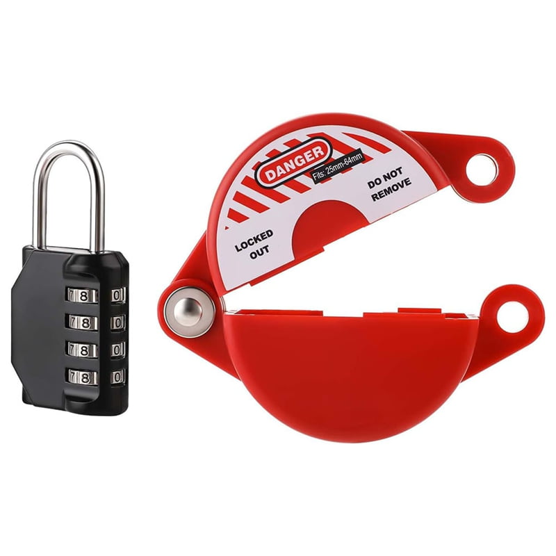 Gate Valve Lockout Device with Coded Lock, Suited for 1 to 2-1/2 in ...