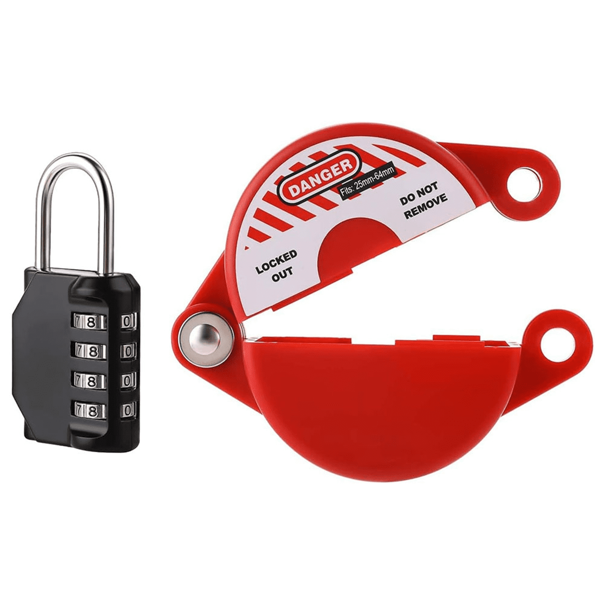 Gate Valve Lockout Device with Coded Lock, Suited for 1 to 2-1/2 in ...