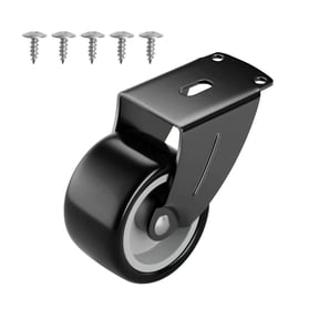 0.63Inch Low Profile Casters Wheel, Mini Long Frame Rigid Caster, Small ...