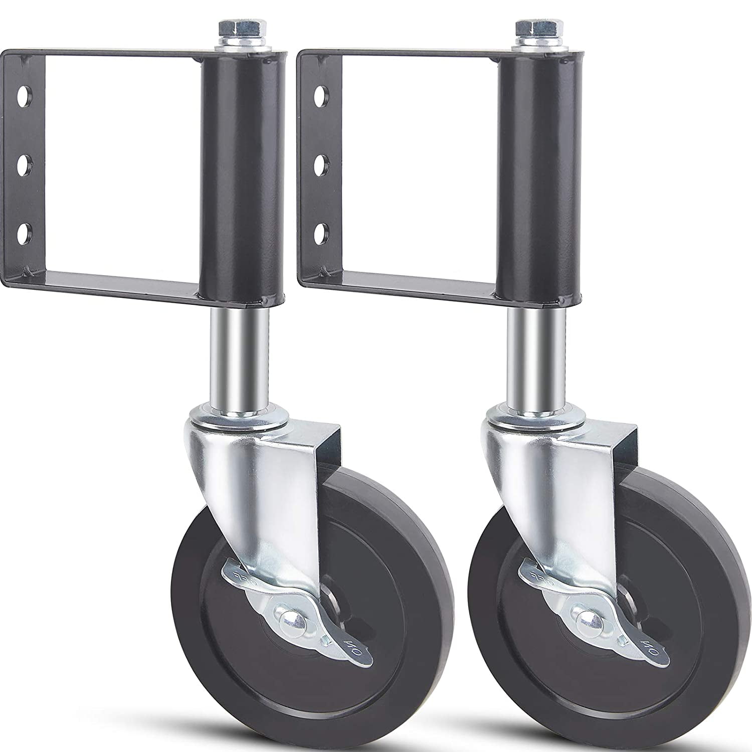 Gate Wheels for Wooden Gate, Gate Caster Wheel Spring Loaded for Metal ...