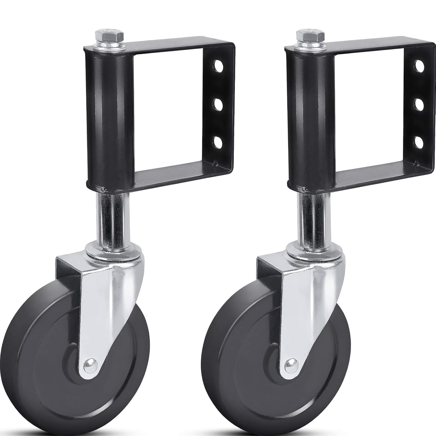 Gate Wheels for Wooden Gate, Gate Caster Wheel Spring Loaded for Metal ...