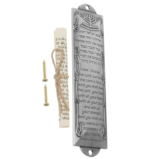 Gateposts Wreath Hanger for Front Door Religious Mezuzah Scroll House ...