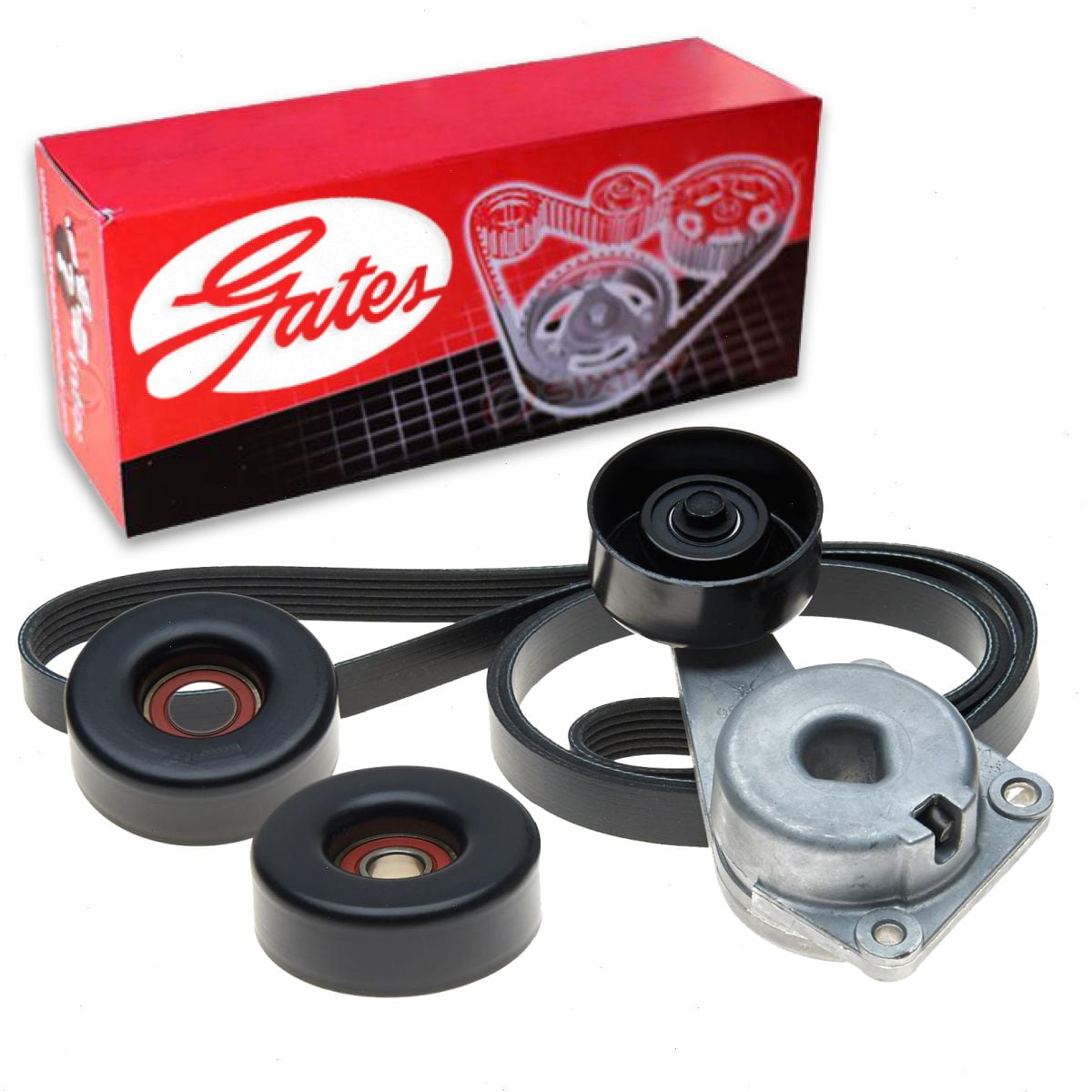 Gates Complete Serpentine Belt Drive Component Kit compatible with Ford ...