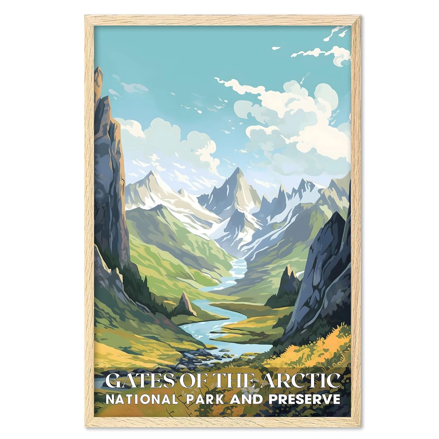 Gates Of The Arctic National Park, National Parks Wall Poster, National ...