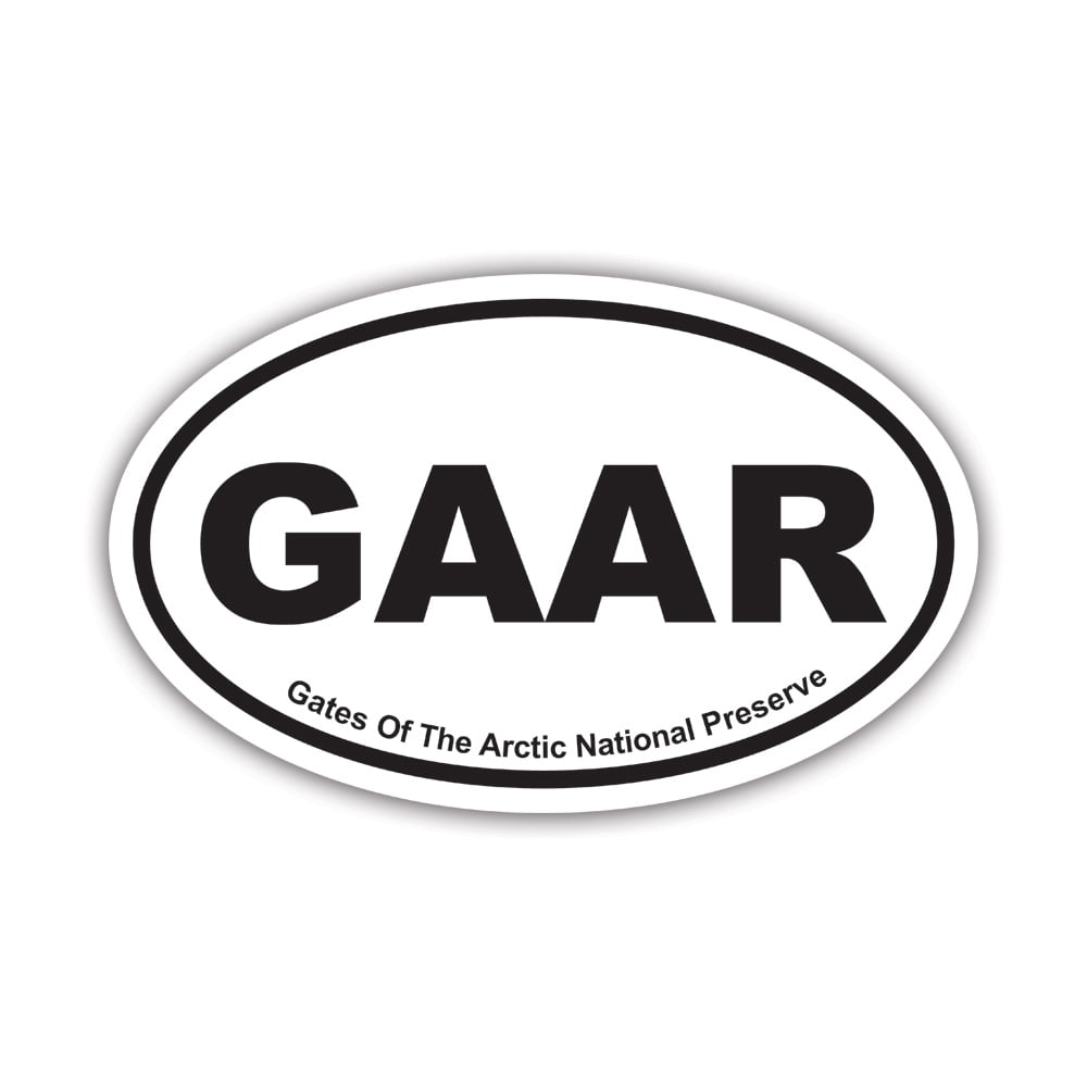 Gates Of The Arctic National Preserve GAAR Oval Sticker Decal - Self ...