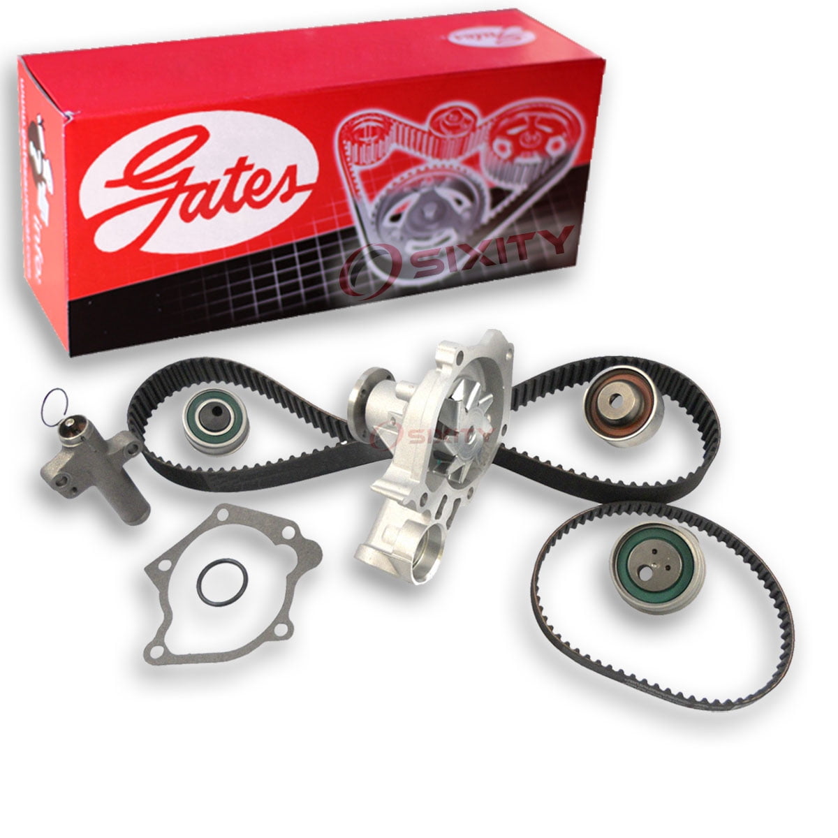 Gates PowerGrip Timing Belt Kit w Water Pump compatible with Mitsubishi ...