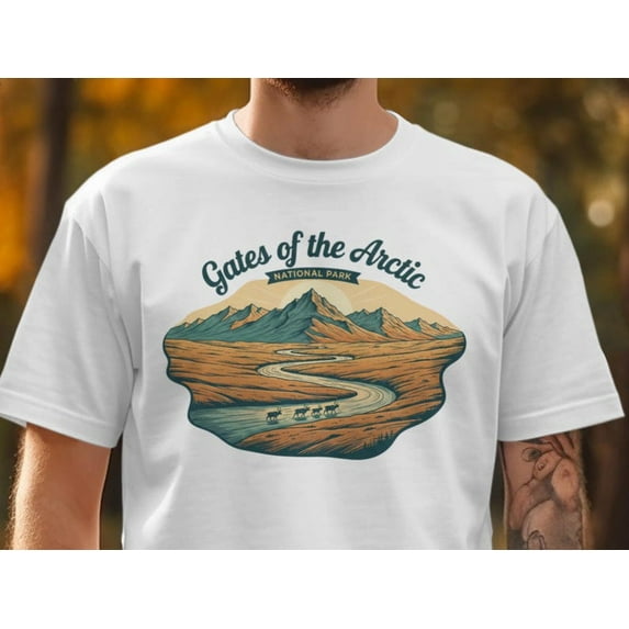 Gates of the Arctic National Park T-Shirt, Nature Landscape Mountain ...