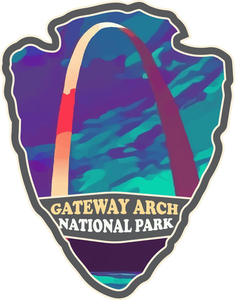 Gateway Arch National Park Decal Sticker 6 inches - US National Parks ...