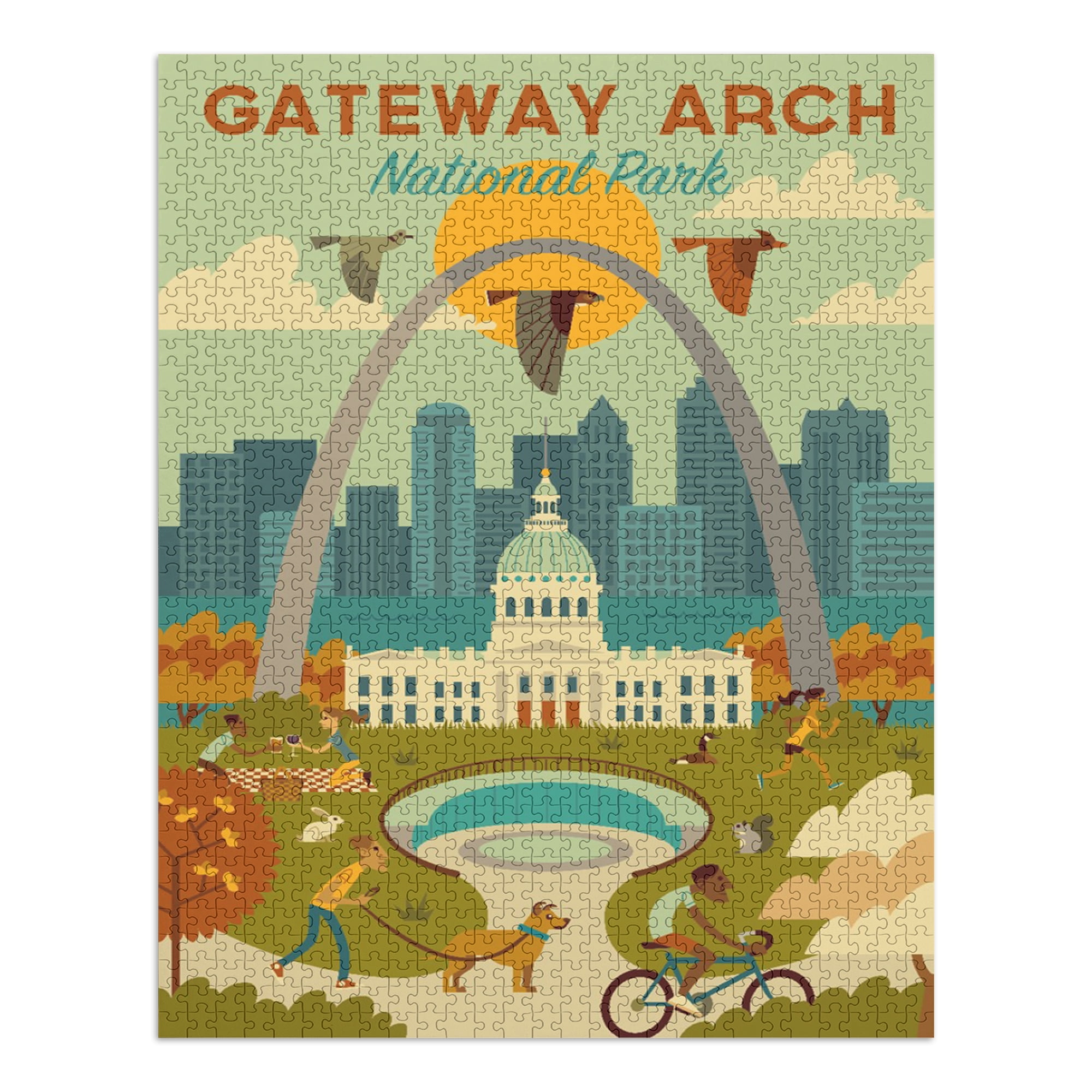 Gateway Arch National Park, Missouri, Geometric National Park Series ...