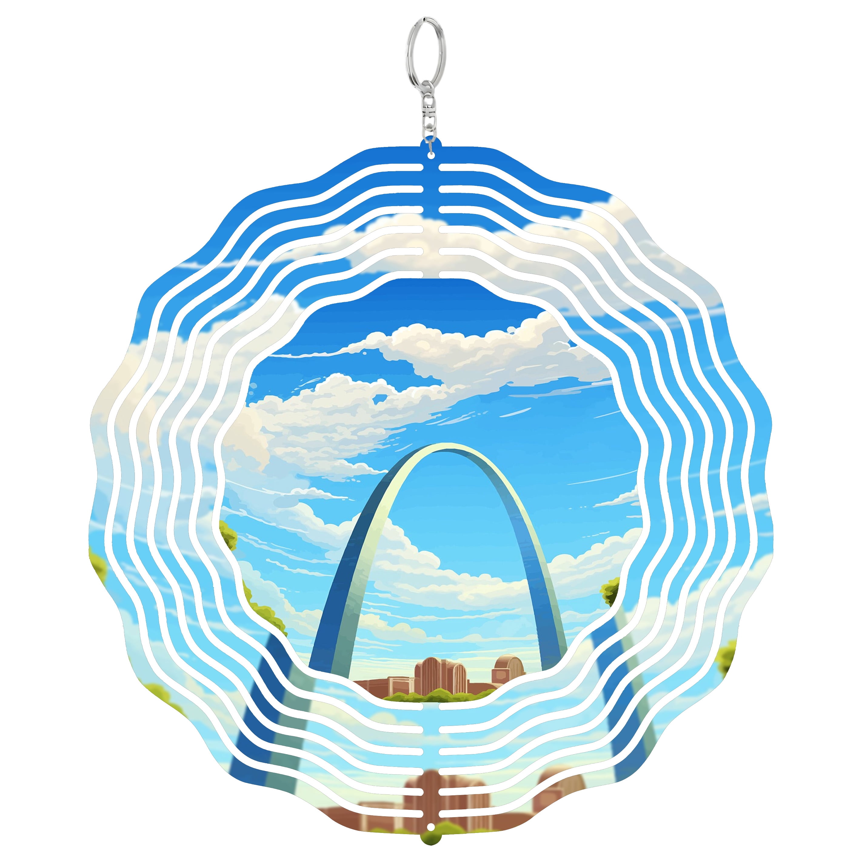 Gateway Arch St Louis 3D Wind Spinner Stainless Steel Kinetic Art ...