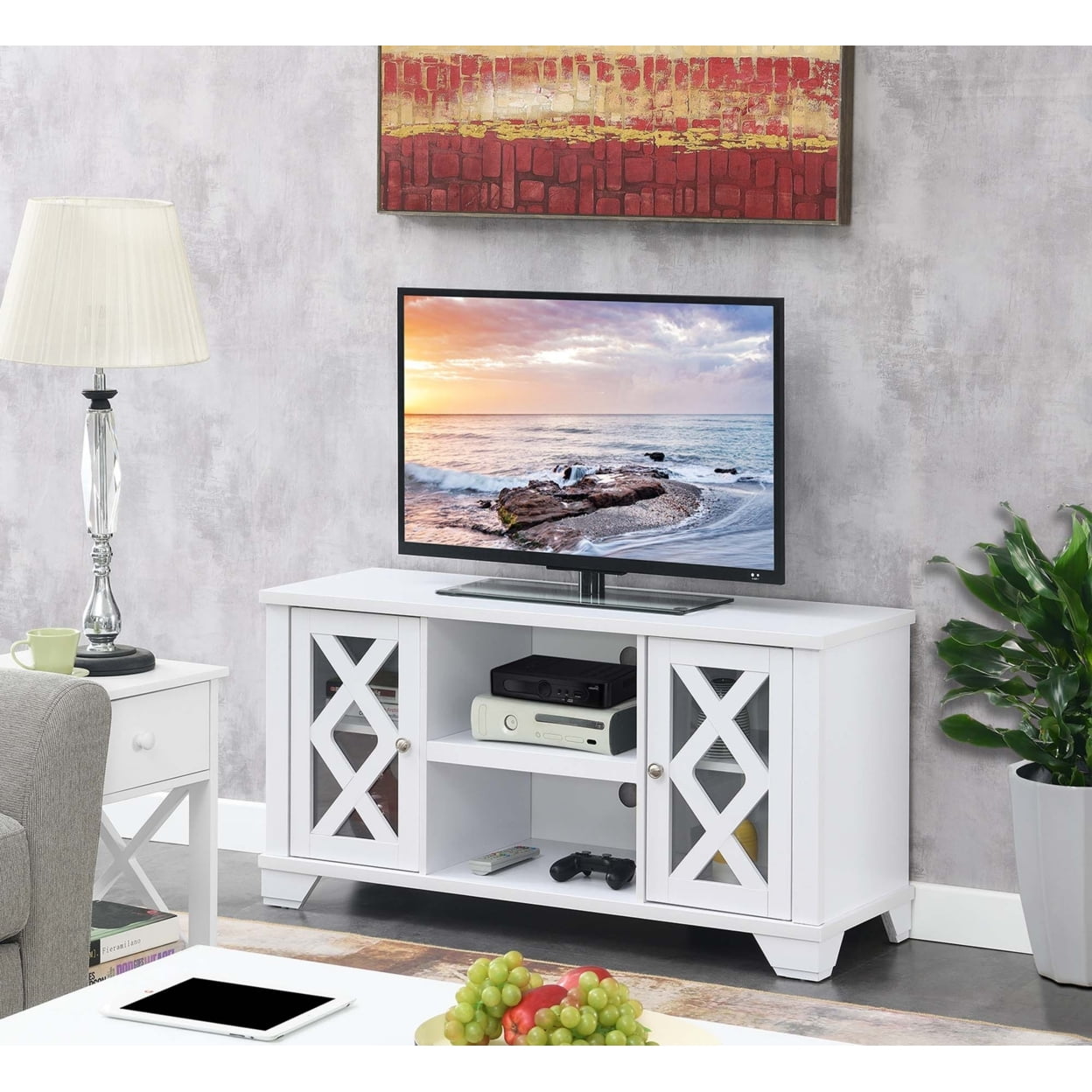 Gateway TV Stand, White - Walmart.com