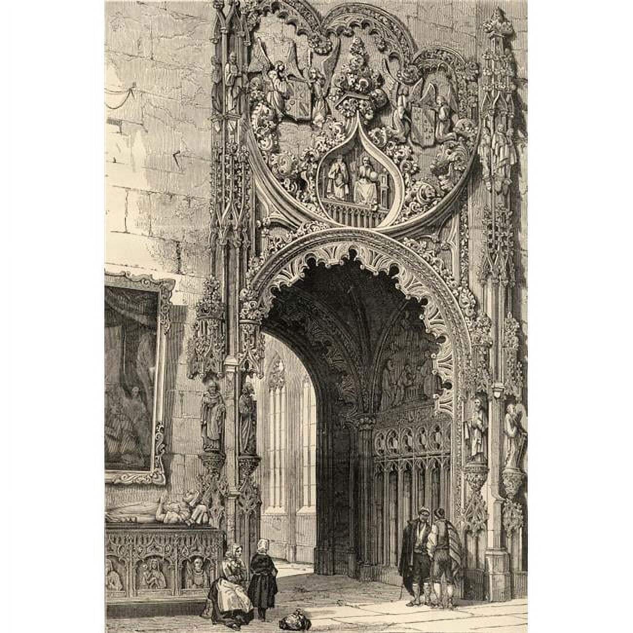Gateway of The Cathedral Segovia Spain From The Book Spanish Pictures ...