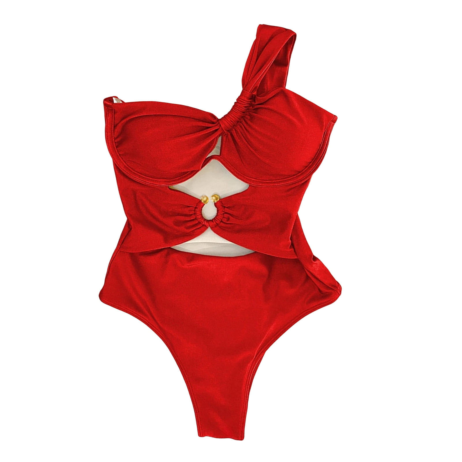 Gather Bras Swimsuit Women’s One-piece Swimsuit with Steel Support Sexy ...