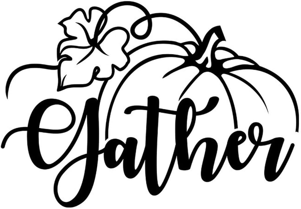 Gather Stickers For Room Wall Quote Sayings Stickers Farmhouse Autumn ...