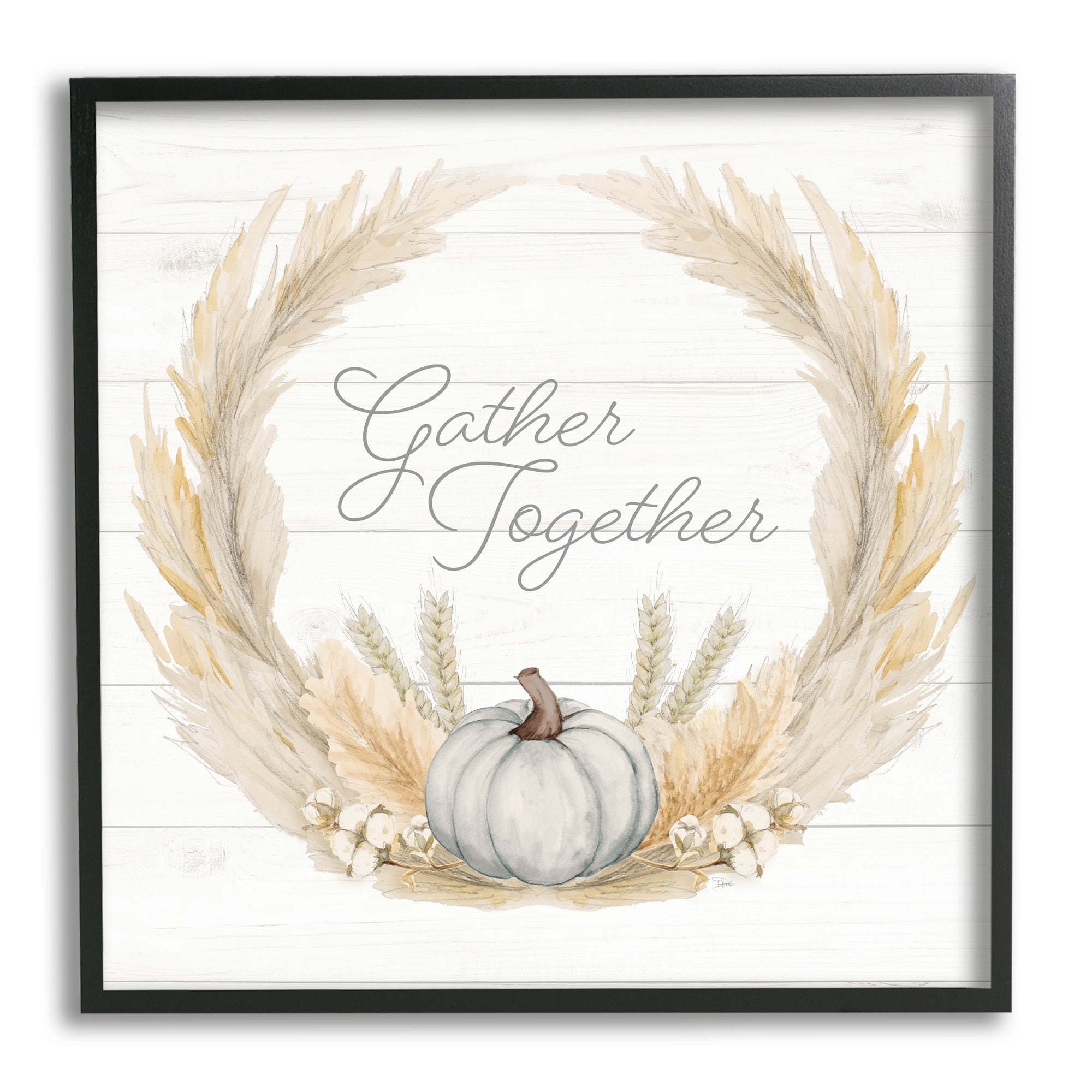 Gather Together Family Sentiment Rustic Wheat Sprigs Inspirational ...
