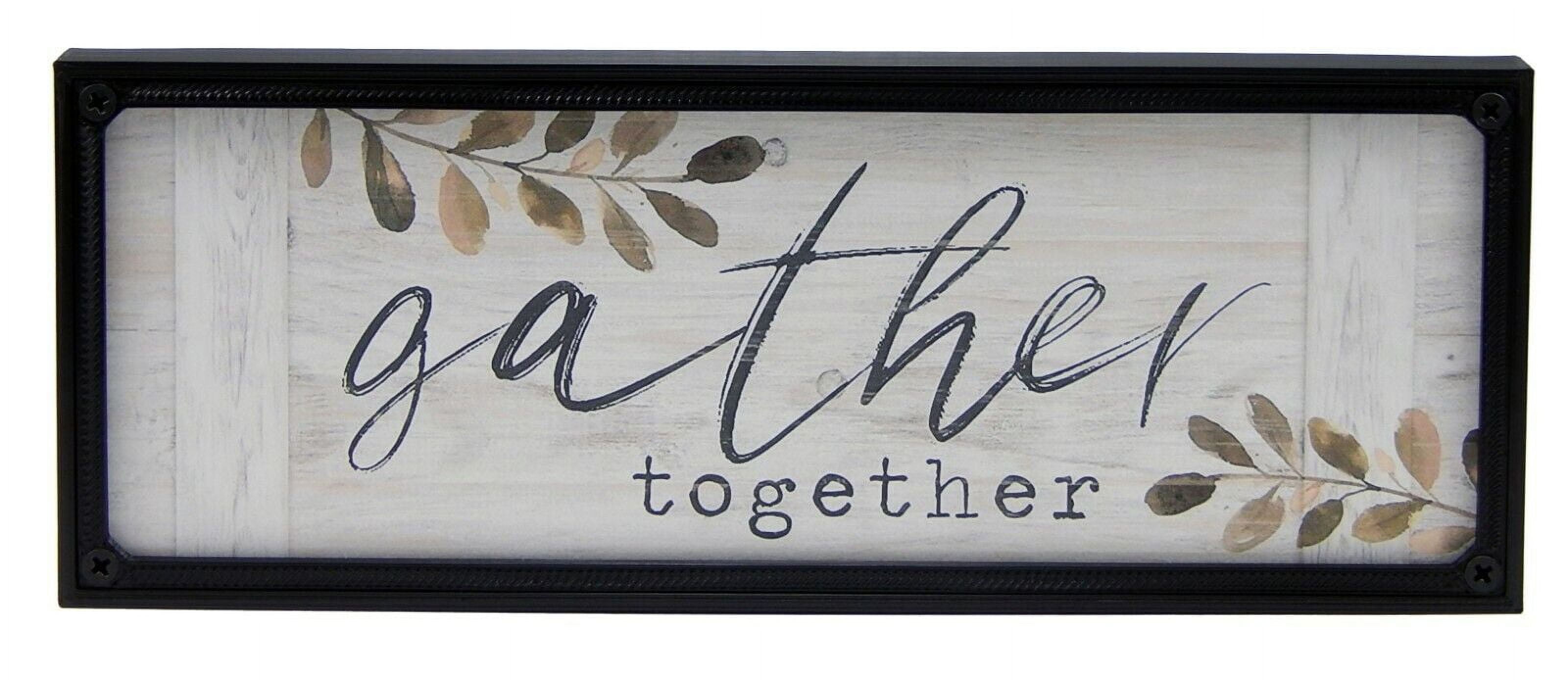 Gather Together Farmhouse Sign Kitchen Family Room Shelf Sitter Decor ...