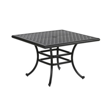 Alana Transitional Plank Style Dining Table, Antiqued Oak & Black ...