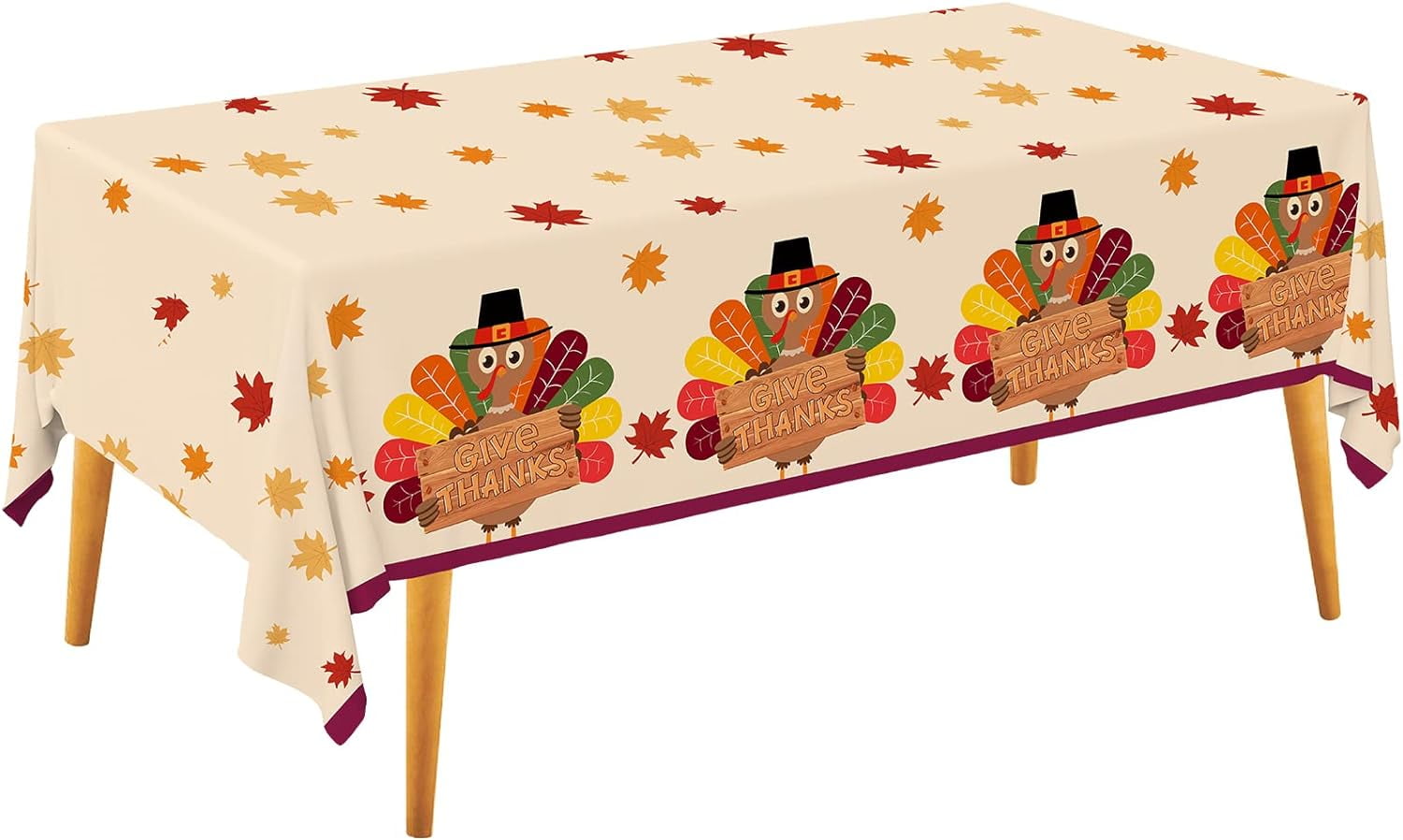 Gatherfun Turkey Thanksgiving Party Supplies, Disposable Tablecloth ...