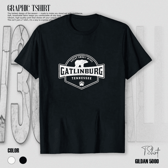 Gatlinburg Tennessee Great Smoky Mountains Black Bear Souvenir Unisex T ...