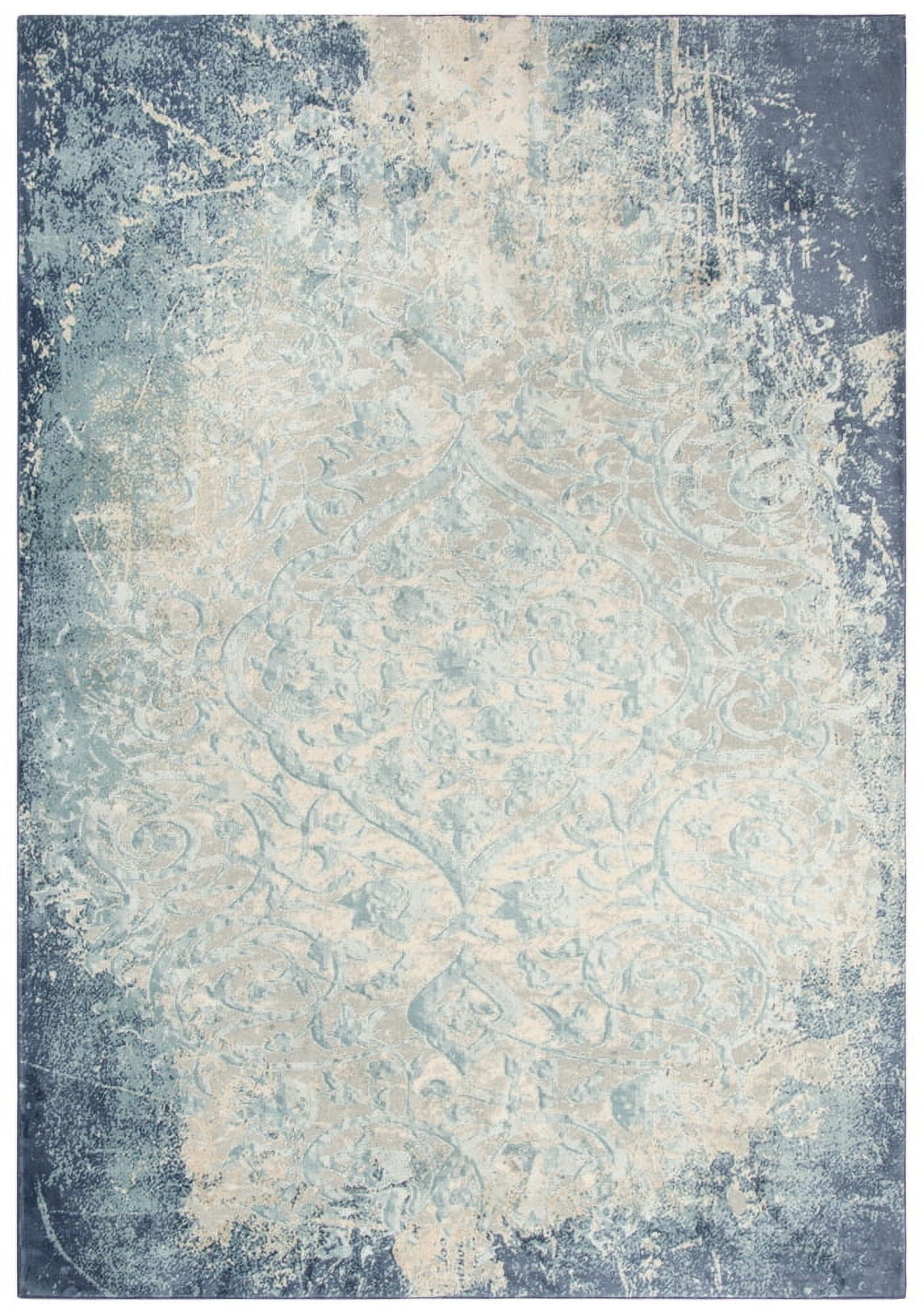 Gatney Rugs Midtown Area Rug CHS101 Teal/Blue Distressed Faded 5' 3" x ...