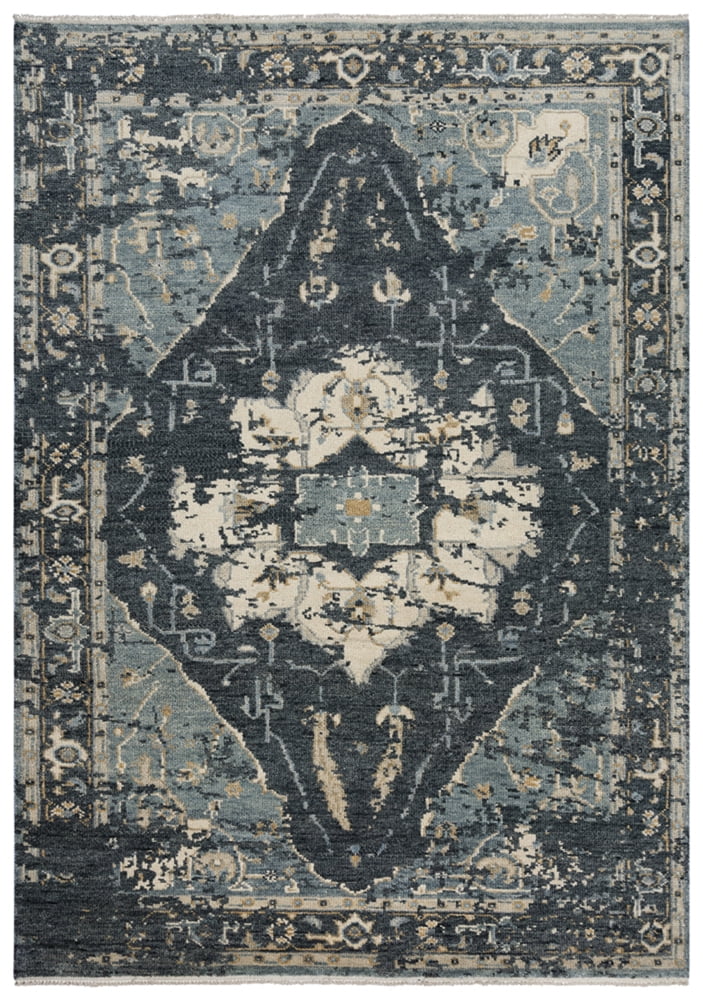 Gatney Rugs Roman Area Rug BMT987 Blue Faded Bulbs 8' x 10' Rectangle ...