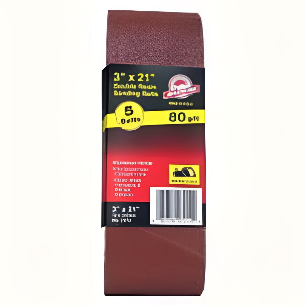 Gator 3" x 21" Red Resin Sanding Belt 5 Pack - Walmart.com