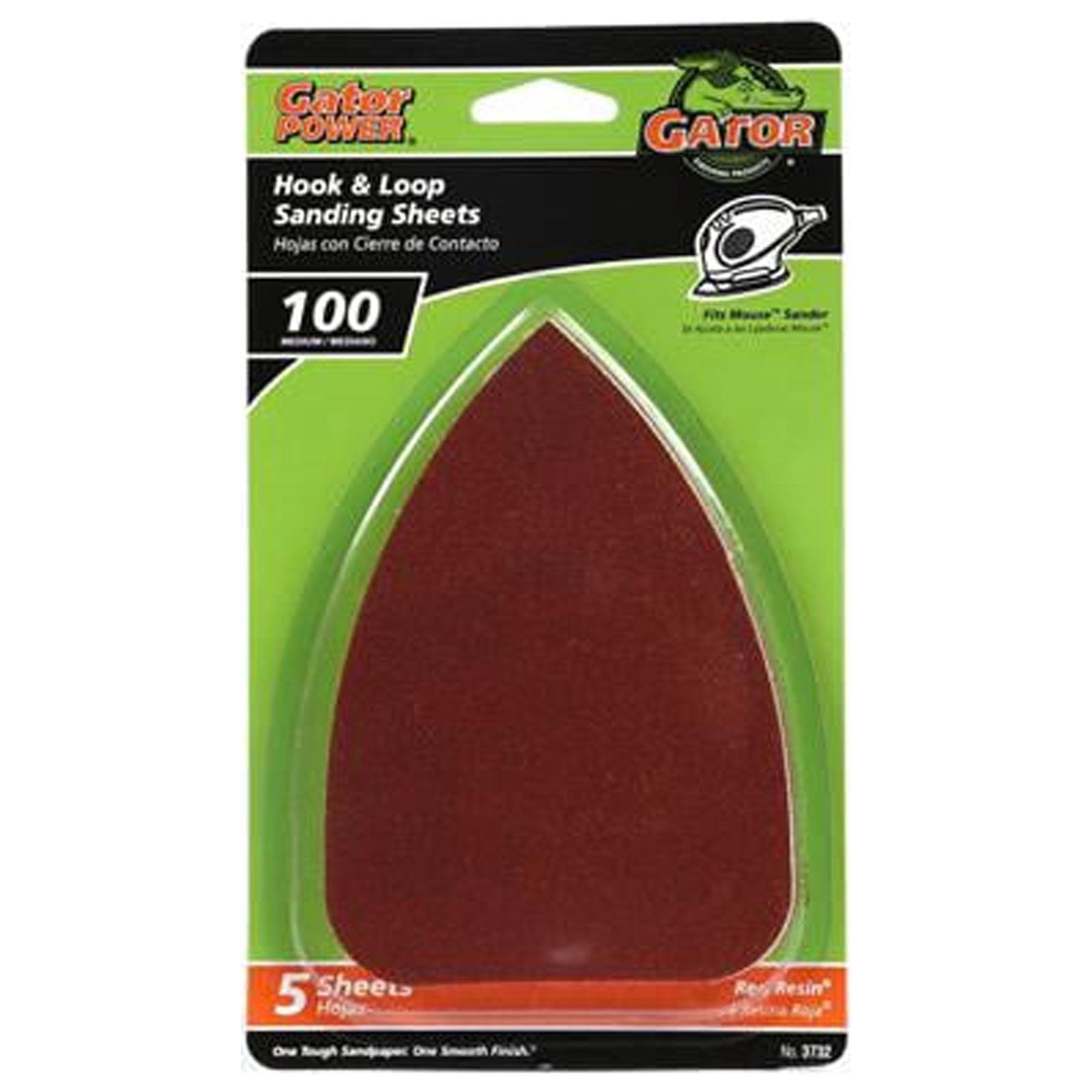 Gator 3732 Detail Sanding Sheets, Aluminum Oxide, 100-Grit, 3.5 x 5 In ...