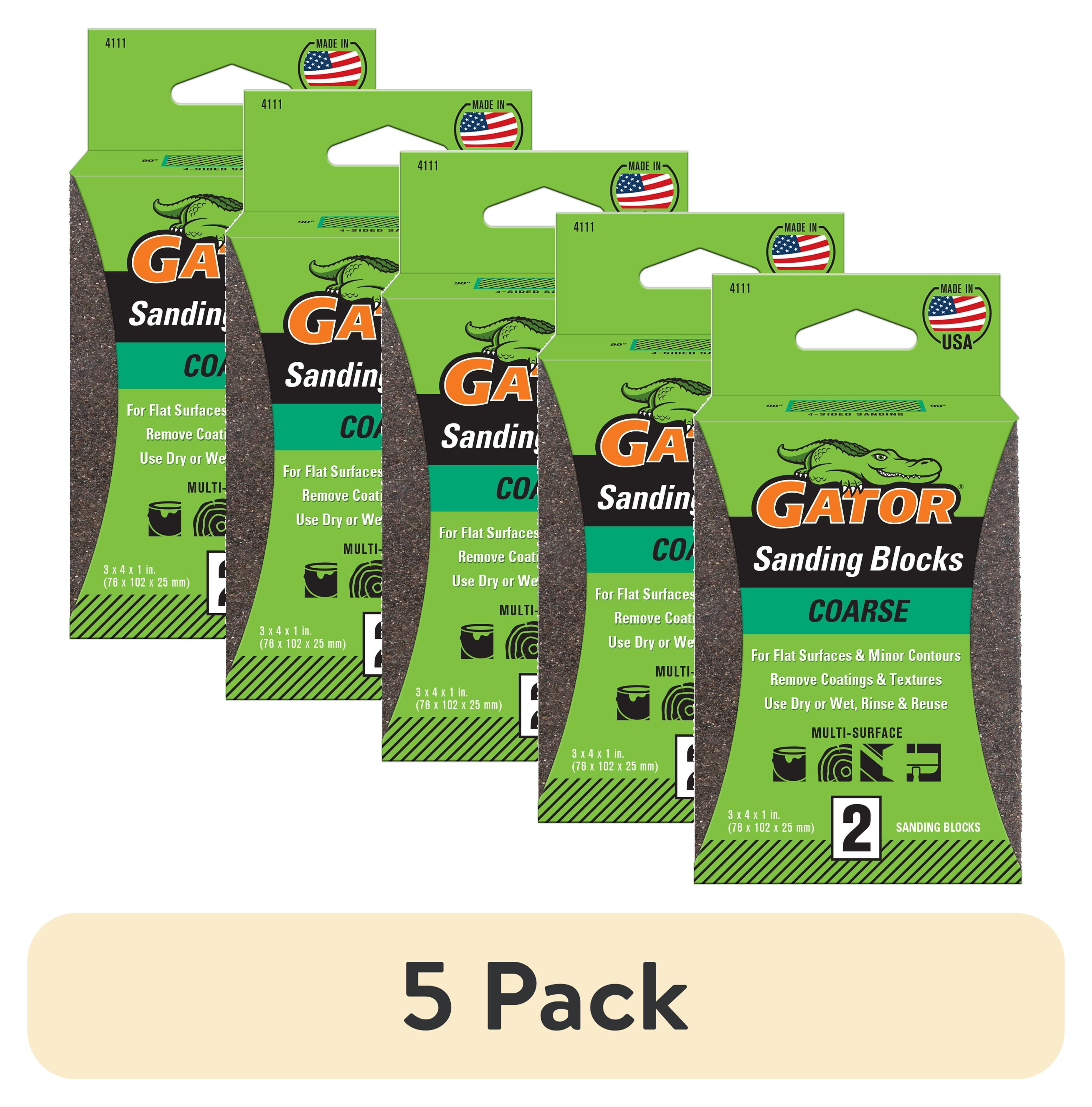 (5 pack) Gator 3x4x1 Sanding Sponge Coarse, 2 Pack - Walmart.com