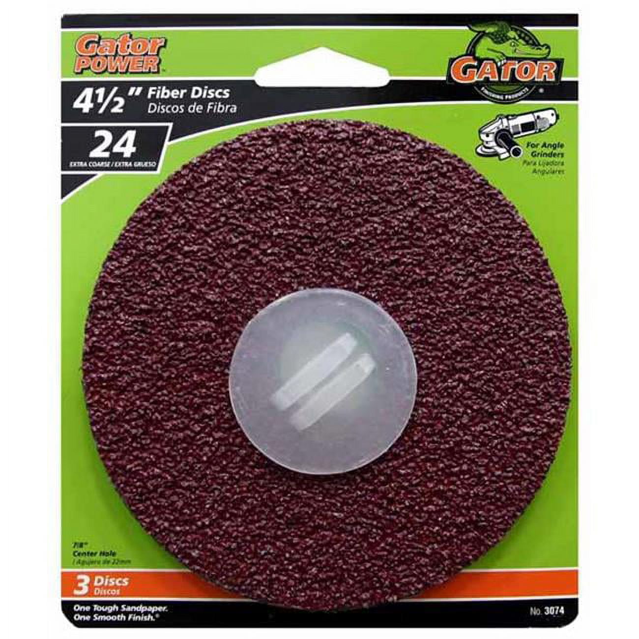 Gator 4-1/2" Fiber Backing Sandpaper Disc 3 Pack - Walmart.com