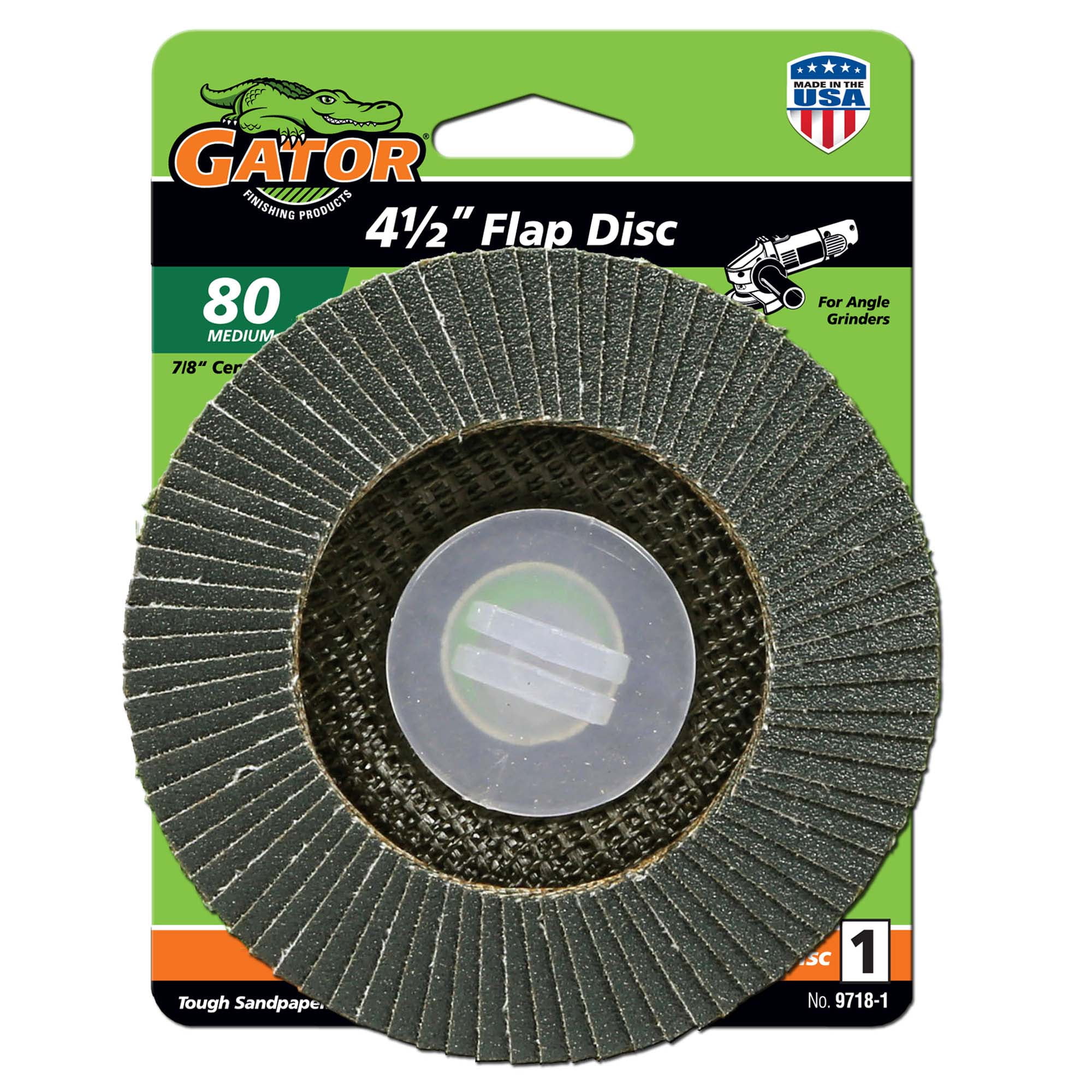 Gator 4-1/2-inch Zirconium Oxide Flap Disc Wheel, 80 Grit, 1-Pack, 9718 ...