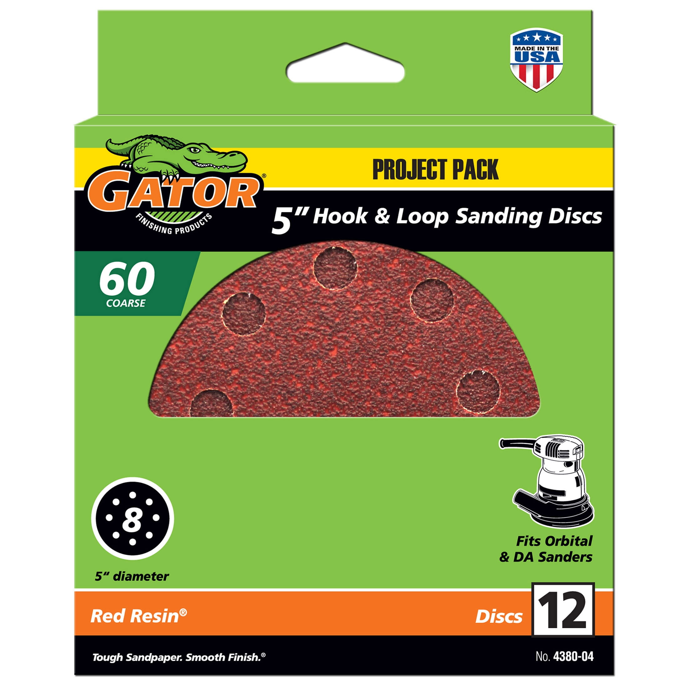 Gator 5-Inch 8-Hole Red Resin Multi-Surface Aluminum-Oxide Hook and ...