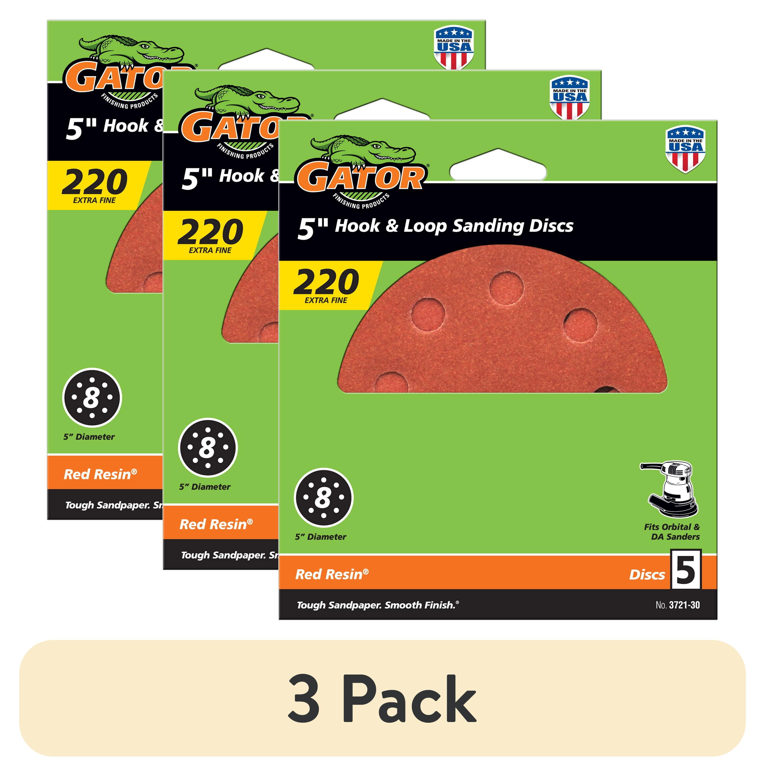 (3 pack) Gator 5-Inch 8-Hole Red Resin Multi-Surface Hook and Loop ...