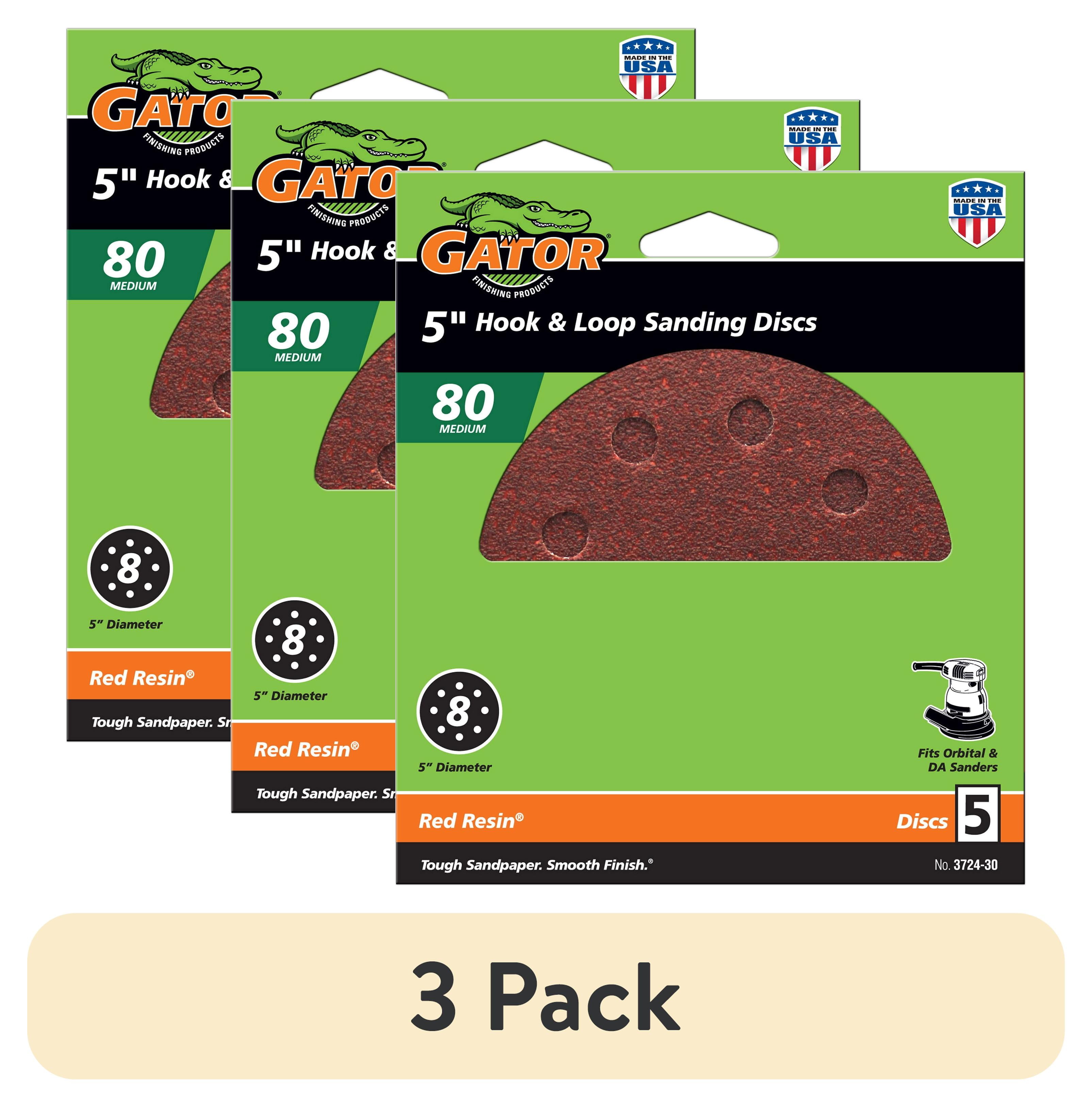 (3 pack) Gator 5-Inch 8-Hole Red Resin Multi-Surface Hook and Loop ...