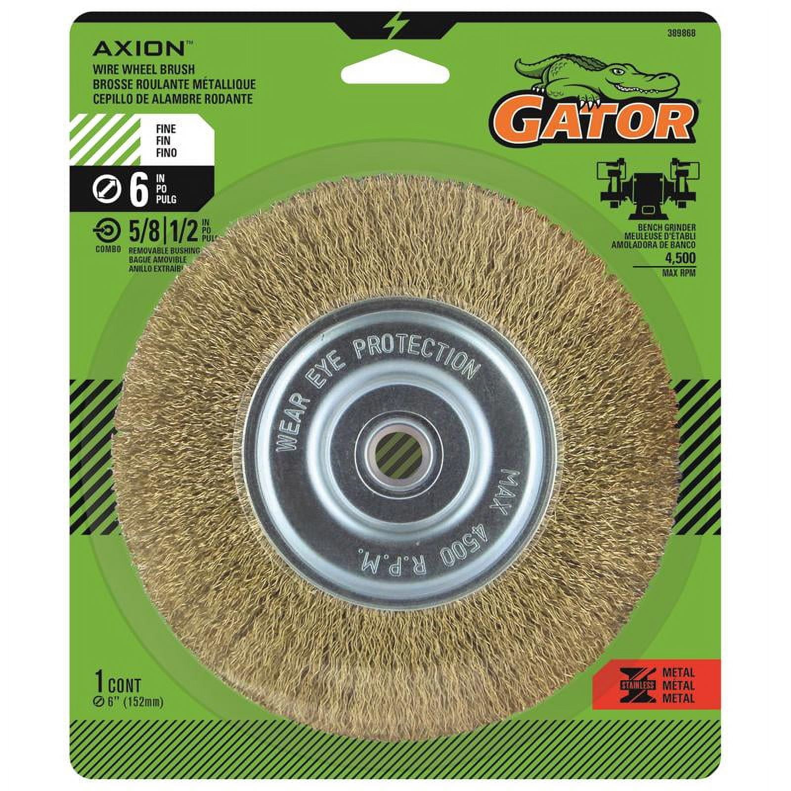 Gator 6 in. Fine Cable Twist Wire Wheel Brush Brass Coated Steel 4500 ...