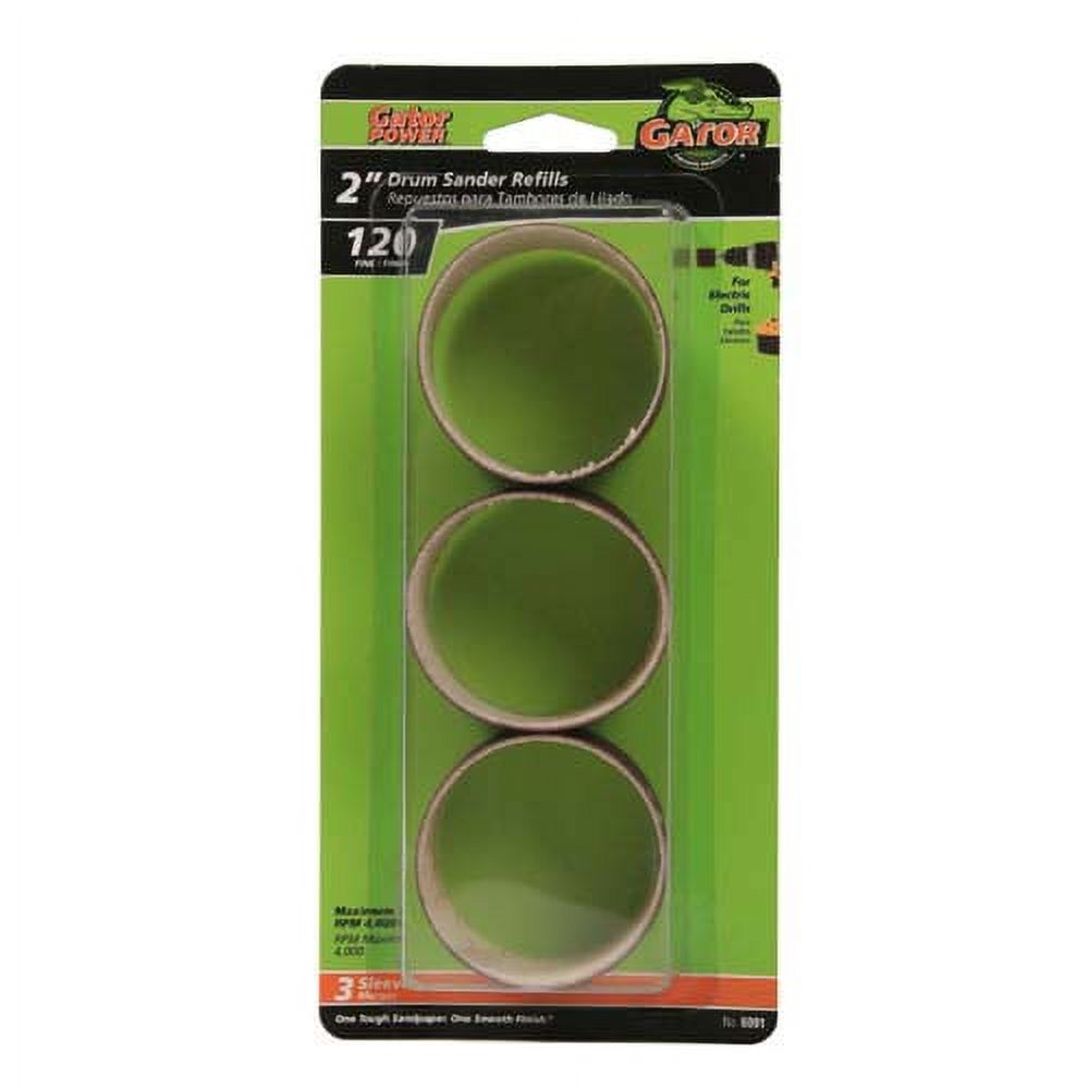 Gator 6091 Sanding Drum Kit, 120 Grit, 2" x 1-1/2", Each - Walmart.com