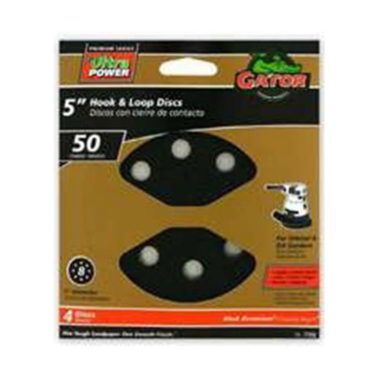 Gator 7723 Sanding Disc, 5 in Dia, 50 Grit, Coarse, Zirconium Oxide ...