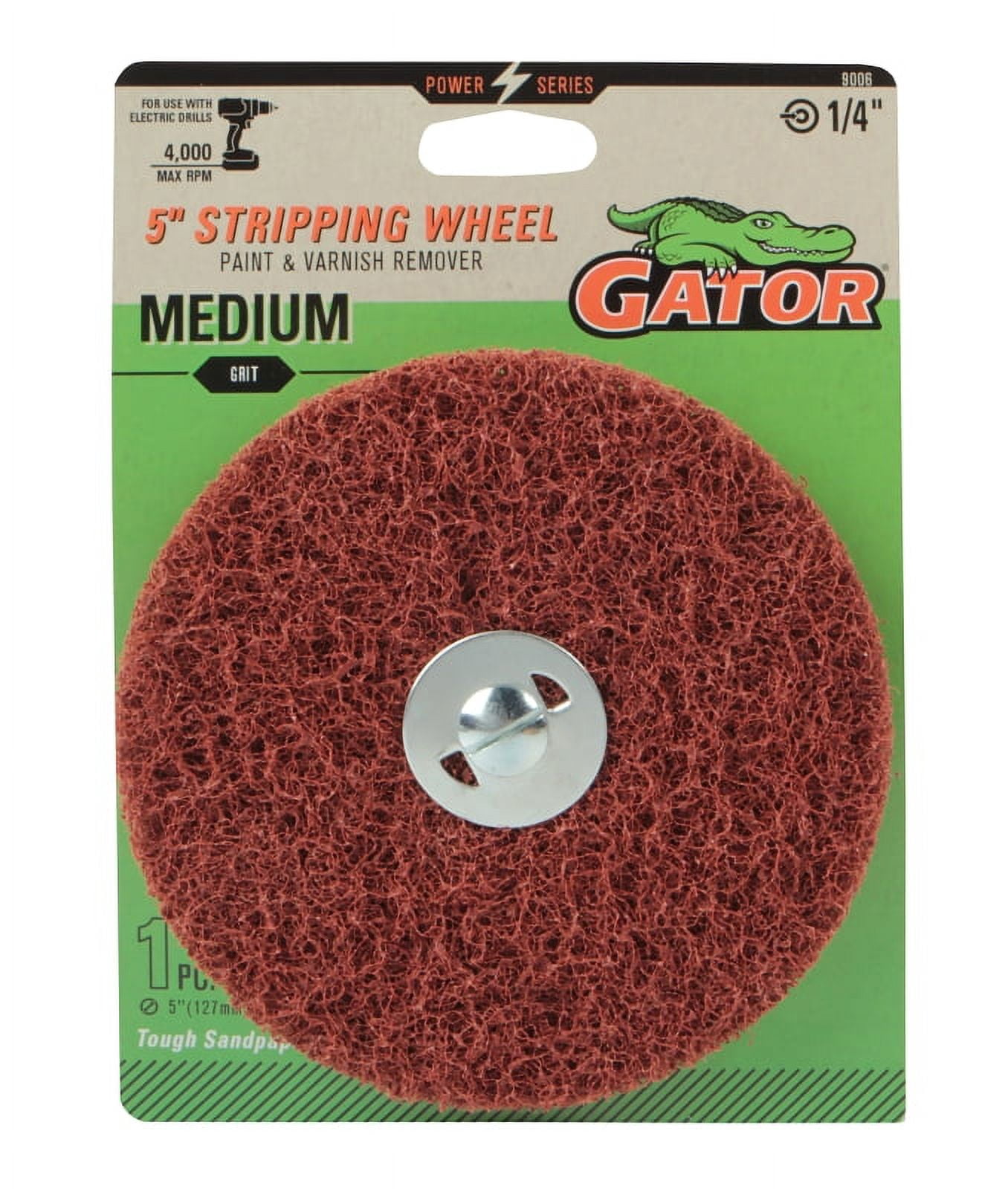 Gator 9006 Paint and Varnish Removing Wheel, 5 in Dia, 1/4 in Arbor ...