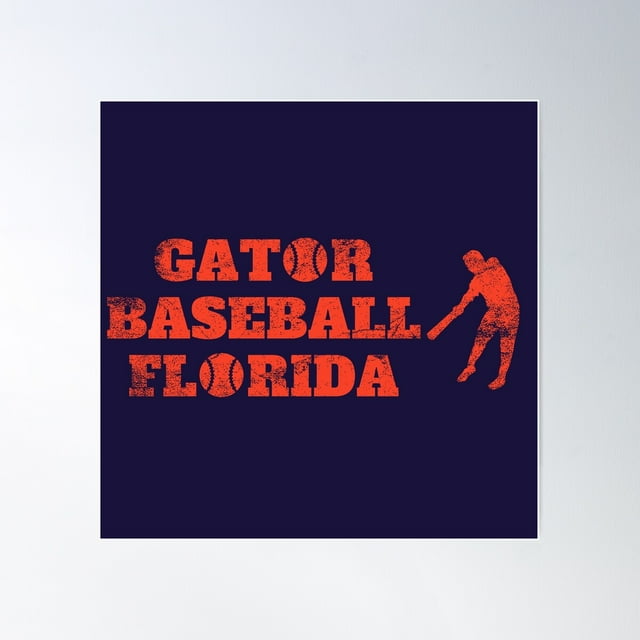 Gator Baseball Florida Poster Wall Art, Modern Wall Decor For Living ...