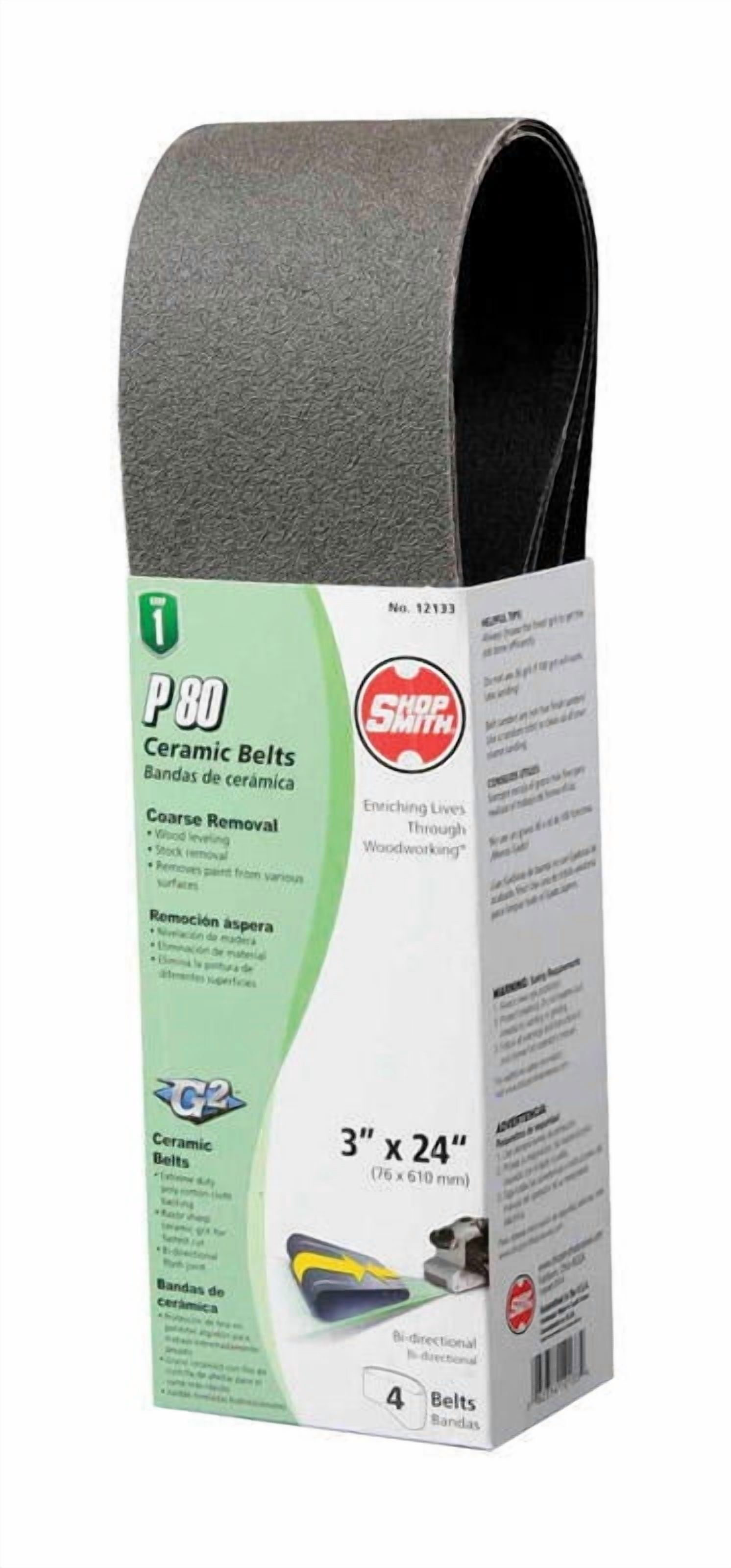 Gator Blade 3 In. x 24 In. 80 Grit Heavy-Duty Sanding Belt (4-Pack ...