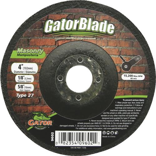 Gator Blade Type 27 Cut-Off Wheel 7X1/4X5/8-11 MASONRY, Each - Walmart.com