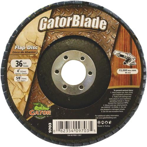 Gator Blade Type 29 Angle Grinder Flap Disc 4-1/2X7/8 120G, Each ...